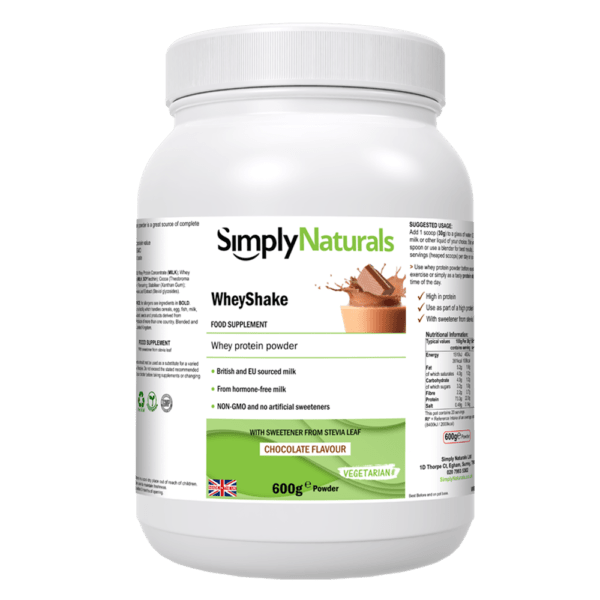 WheyShake Chocolate 600g - Simply Naturals